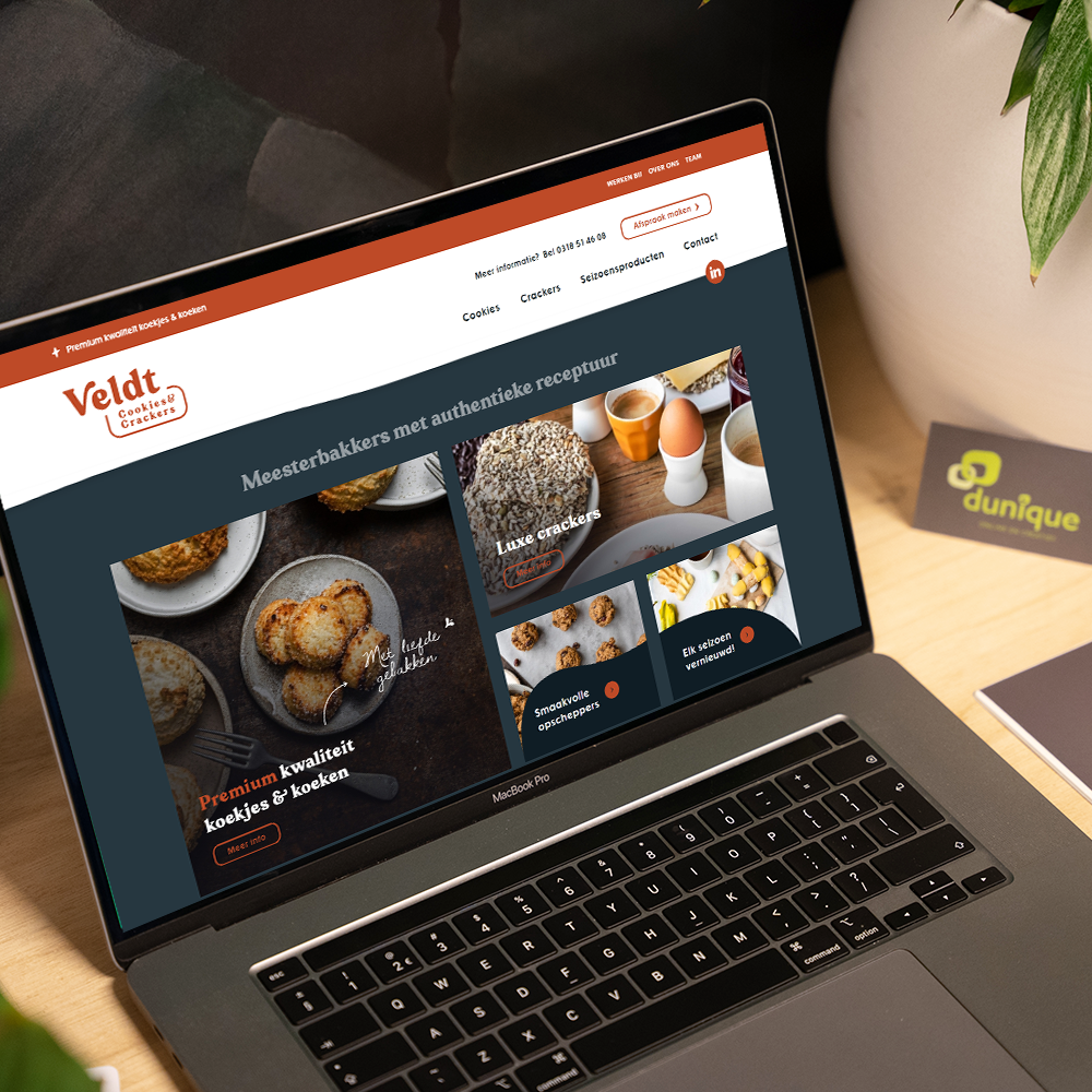 Nieuwe uitstraling voor Veldt Cookies & Crackers • Dunique | online & creatief